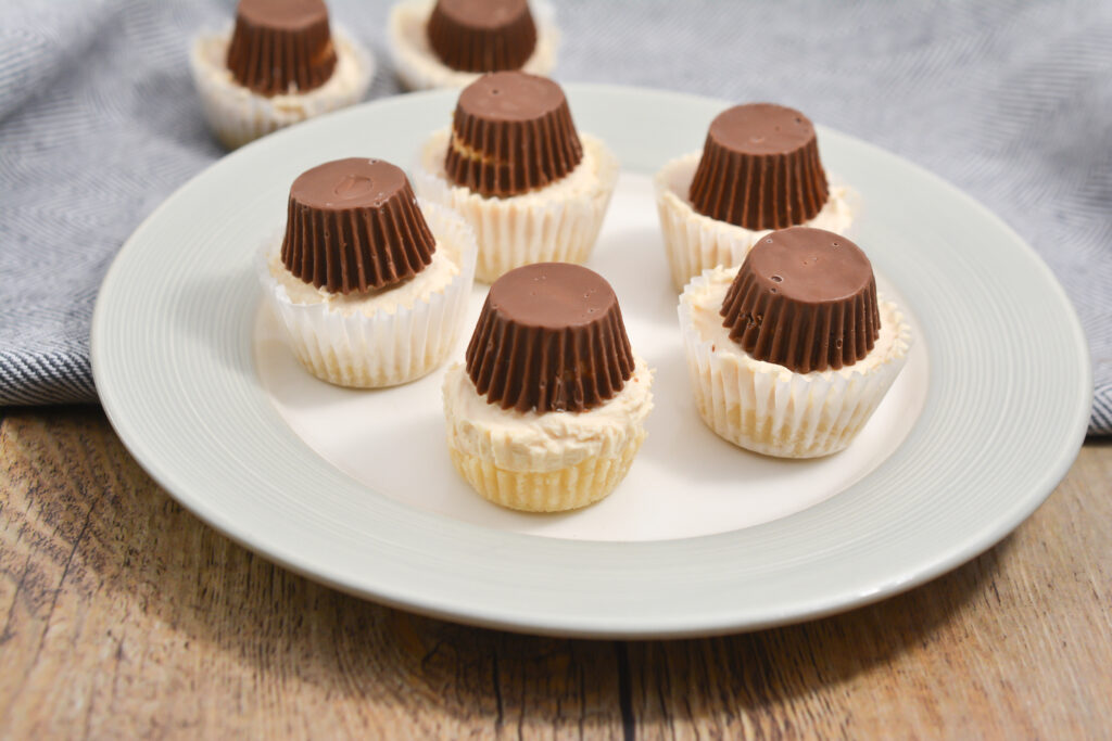 Keto Cheesecake Bites - No Bake Peanut Butter Cup - Butter Together Kitchen